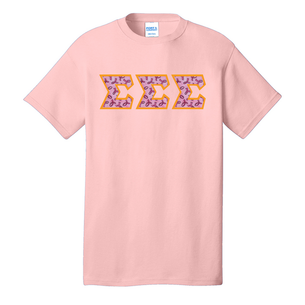 Custom Greek Letter T-Shirt | Fully Personalized & Sewn-On – Something ...