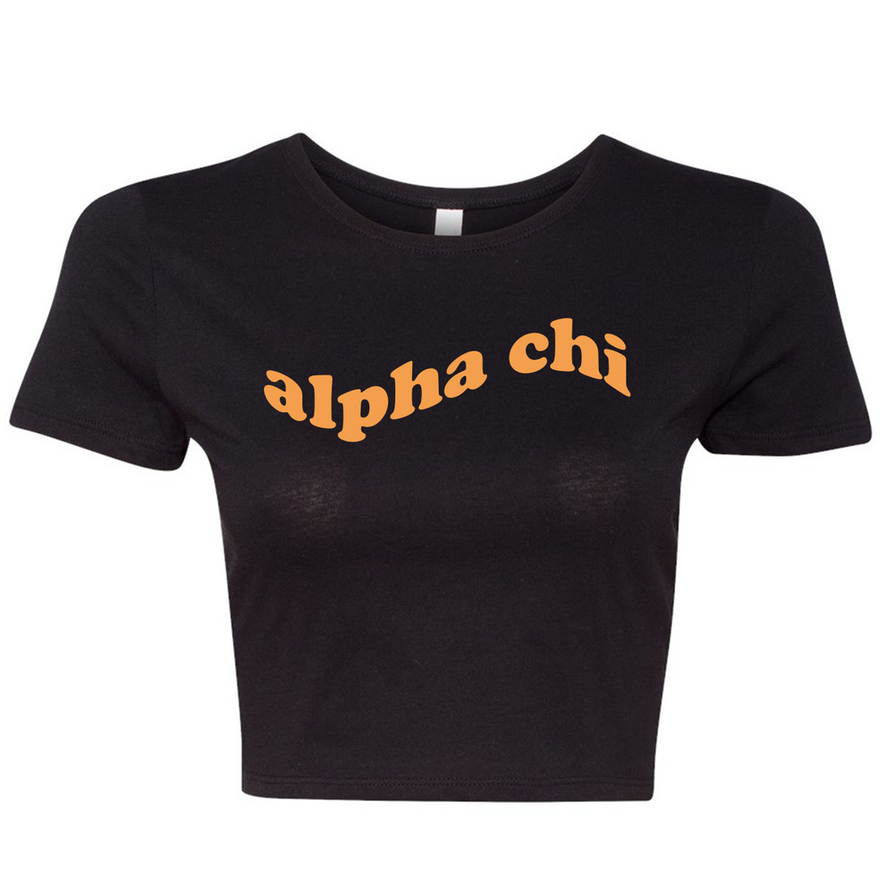 Sorority Poly-Cotton Crop, Wavy Nickname – Something Greek