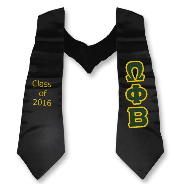 Omega Phi Beta Graduation Stole with Twill Letters - TWILL – Something ...