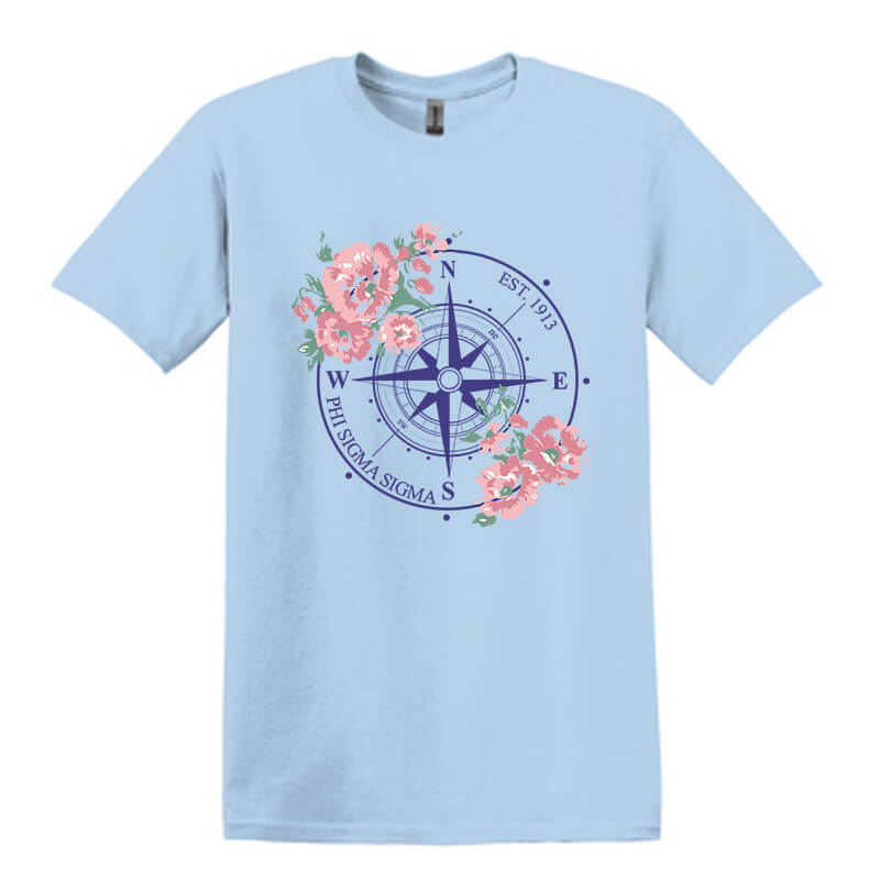 Printed Floral Compass Design - DTG – Something Greek