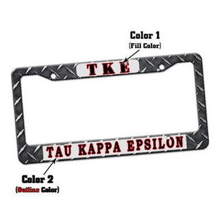 Fraternity Custom Made License Plate Frames | Something Greek