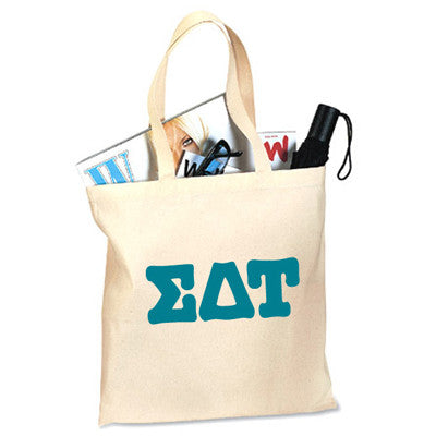 Sorority Tote Bag, Printed Greek Letters - Q-Tees Q800 - CAD ...