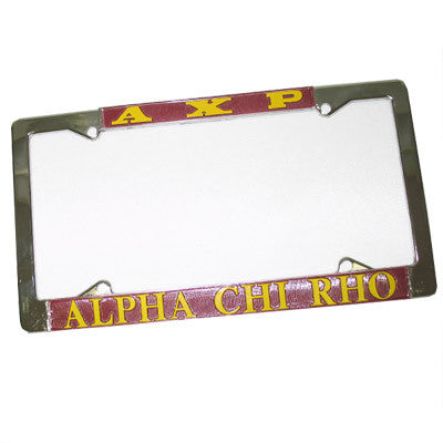 Alpha Chi Rho License Plate Frame - Rah Rah Co. rrc – Something Greek