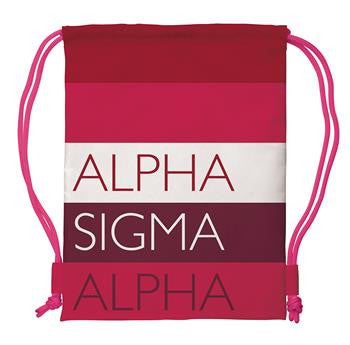 Alpha Sigma Alpha Drawstring Backpack - a1009 – Something Greek