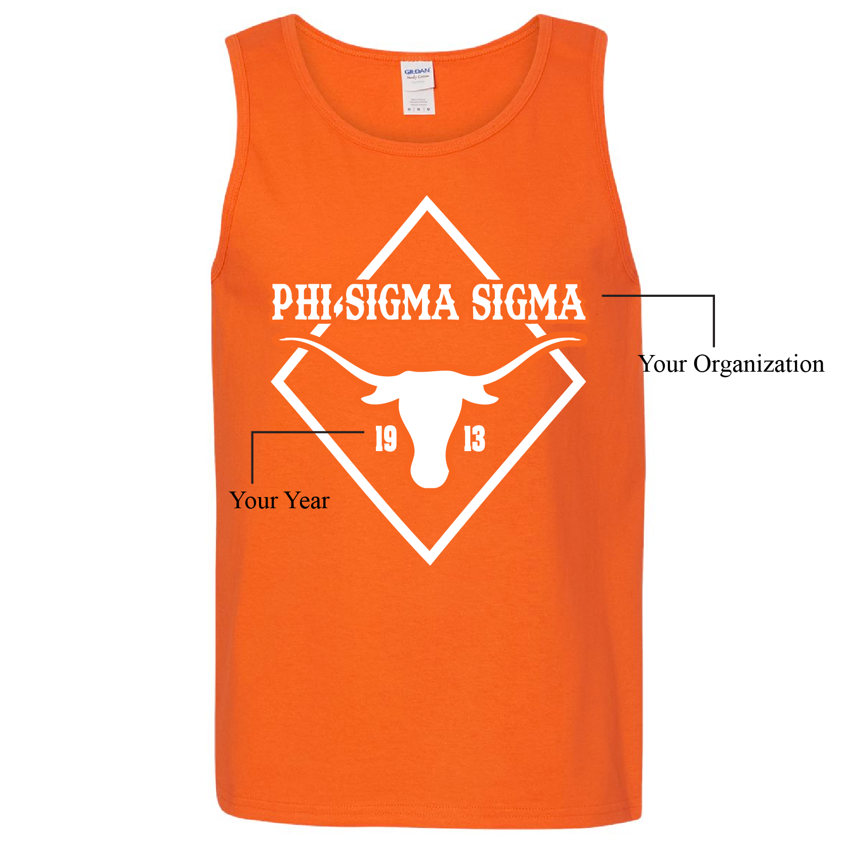 Cattle Horn Diamond - Gildan G520 - CAD – Something Greek