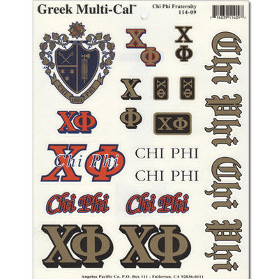 Chi Phi Multi-Cal Sticker - Greek Merchandise – Something Greek