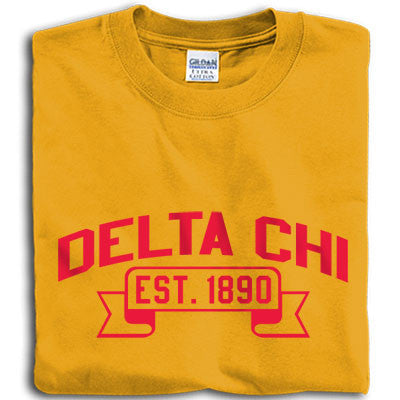 Delta Chi Fraternity Football Printed T-Shirt Greek Clothing ...