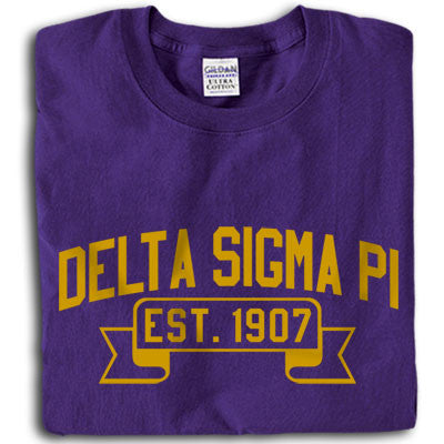 Delta Sigma Pi Fraternity Football Printed T-Shirt Greek Clothing ...