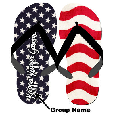 Greek Stars and Stripes Flip-Flops - Greek Merchandise – Something Greek