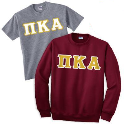 Fraternity Sweatshirt & T-shirt with Twill letters | Greek Apparel ...