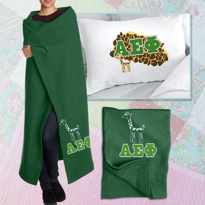Alpha Epsilon Phi Pillowcase / Blanket Package Greek Accessories ...