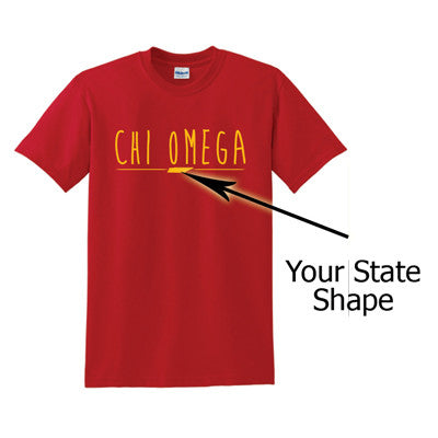 Greek Organization & State Printed T-Shirt Greek Clothing and Apparel – Something Greek