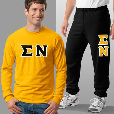 Sigma Nu Long-Sleeve and Sweatpants, Package Deal - TWILL – Something Greek