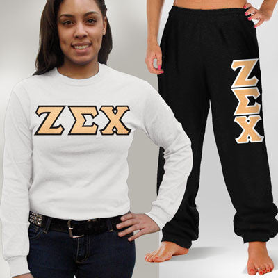 Zeta Sigma Chi Longsleeve / Sweatpants Package - Sorority Clothing ...