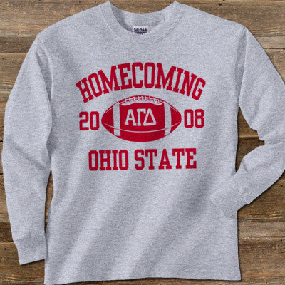 Greek Homecoming Longsleeve Printed Tee Greek Clothing and Apparel ...
