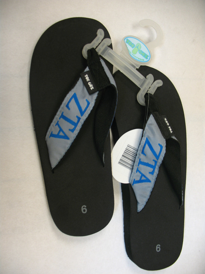 Zeta Tau Alpha Toe Goz Flip Flops Custom Greek Merchandise – Something ...