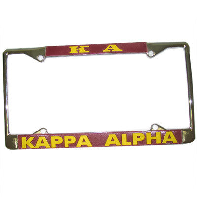 Kappa Alpha License Plate Frame - Rah Rah Co. rrc – Something Greek