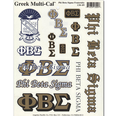 Phi Beta Sigma Multi-Cal Sticker - Greek Accessories – Something Greek