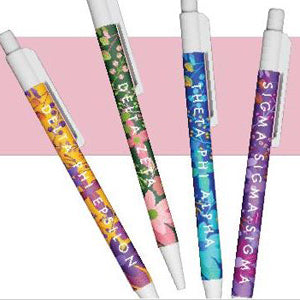 Shop Custom Greek Sorority Floral Pen – Something Greek