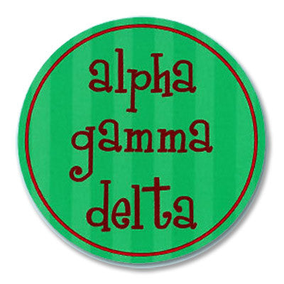 Alpha Gamma Delta Round Bumper Sticker - Greek Accessories – Something ...
