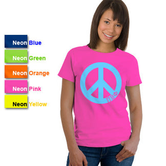 Pi Beta Phi Neon Peace Sign Printed Tee Greek Attire and Gear ...