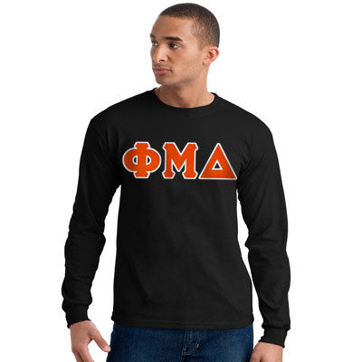 Phi Mu Delta Long-Sleeve Shirt with Twill Greek Clothing and Apparel ...
