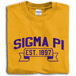 Sigma Pi Vintage Football Printed T-Shirt Greek Clothing and Gear ...