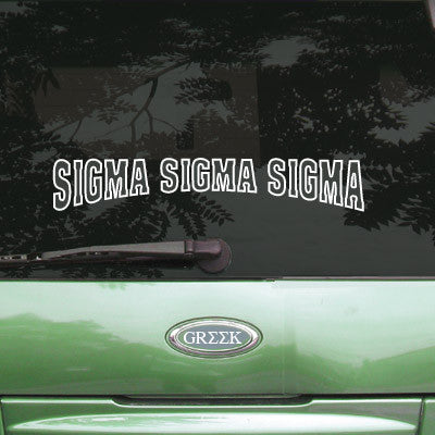 Sigma Sigma Sigma Stadium Sticker - Greek Merchandise – Something Greek